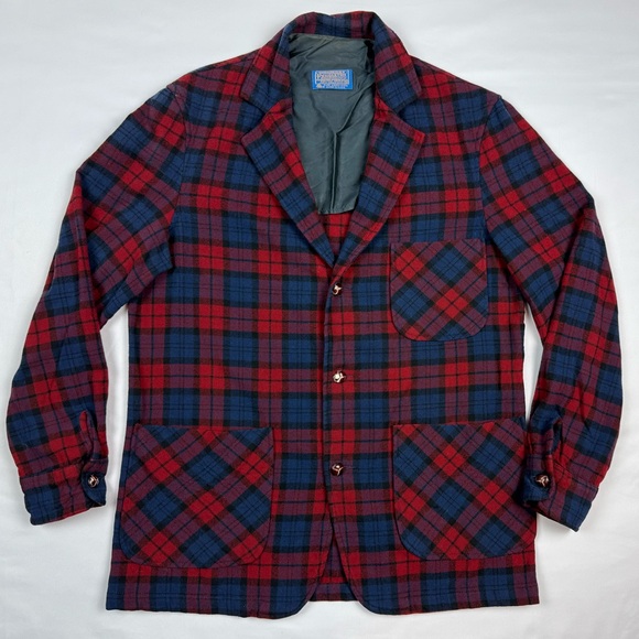 Pendleton | Jackets & Coats | Vtg Pendleton Mens 49er Shirt Jacket Blazer Sz Medium 7s Wool ...